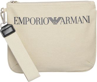 Emporio Armani Unisex Logo Bag Pouch, perlgrau, One Size