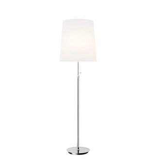 Lucande Lampadaire Tissu Pordis (Moderne) en Argent M&eacute;tal e. a. pour Salon & Salle &agrave; manger (1 lampe,&agrave; E27), Sur Pied Lampe a de Sol