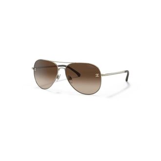 Chanel Pilotensonnebrille - - Accessories - Damen - Gelb - 59 MM