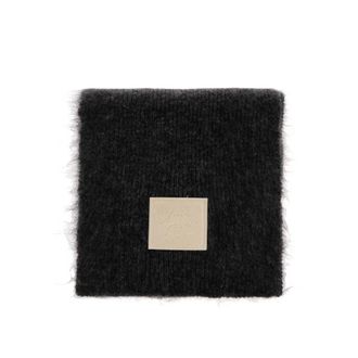 Ami Schal mit aufgen&auml;htem Logo - - Accessories - unisex - Grau - ONE SIZE