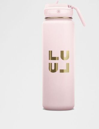 lululemon Bouteille deau Back to Life avec paille 710 ml Stack - Rose