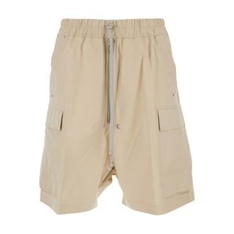 Rick Owens Homme, Shorts, Beige, Taille: M Short &agrave; Taille Couliss&eacute;e et Poches Passepoil&eacute;es