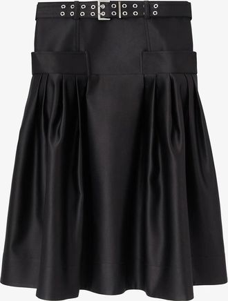 Ganni Rock aus Duchesse-Satin - Gr&ouml;&szlig;e 34 schwarz