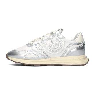 Pinko Metallic Silber Low Top Sneakers - - Shoes - Damen - Grau - 37 EU