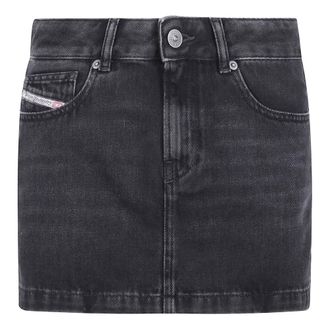 Diesel Denim Skirts - Femme - Jupes - Gris - Taille: W27