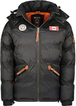 Canadian Peak Celieak Hood Men - Doudoune Chaude Matelassee Homme Automne Hiver - Veste Manteau Chaud - Blouson Coupe Vent Manches Longues Rembourrage - Hommes (Noi