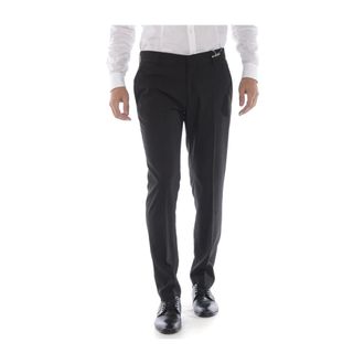 Daniele Alessandrini Homme, Pantalons, Noir, Taille: M Pantalone Slimato