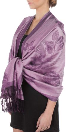 Sakkas Two Tone Rose Pashmina Schal/Stola/Wrap - Lavendel/Lila
