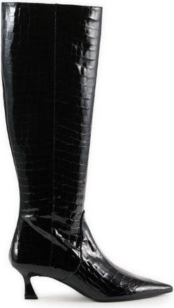 Stuart Weitzman Bottes hautes VINNIE en cuir verni python