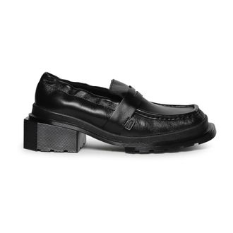Dr. Martens Maybole Square Toe Ruched Leather Loafers - - Shoes - Damen - Schwarzk - 37 EU