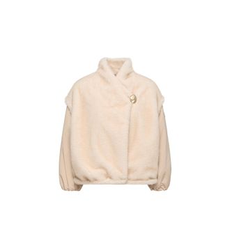 Moncler Moncler Doudoune R&eacute;versible 2-en-1 Chardonneret En Teddy, Femme, Blanc, Taille: 00