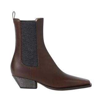 Brunello Cucinelli Chelsea Bottes - Femme - Chaussures - Brun - Taille: 39 EU
