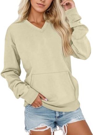 Generic 2026 Femme Sweat-Shirt sans Capuche Manches Longues Sport Casual Polaire Sweat avec Doublure en Polaire Sweat sans Capuche Femme Sweat-Shirt sans Capu