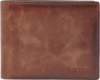 Fossil Brieftasche für Herren Derrick, Leder Bifold braun 11,5 cm L x 2 cm B x 9 cm H ML3681200