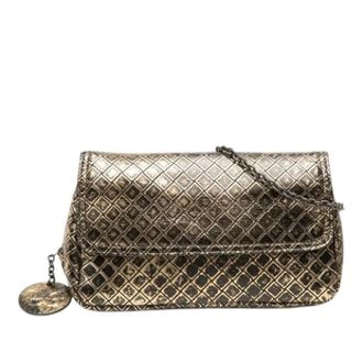 Bottega Veneta Sac bandouli&egrave;re &agrave; rabat Pre-owned - Femme - Pre-owned - Jaune - Taille: ONE Size