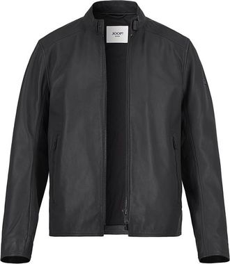 Joop Herren Lederjacke schwarz Lammnappa unifarben