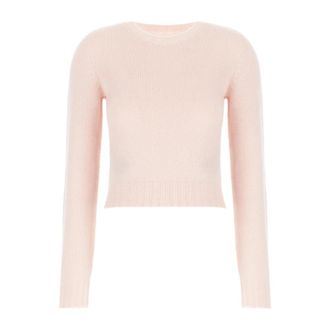 Palm Angels Logo Wollmischpullover - - Knitwear - Damen - Rosa - L