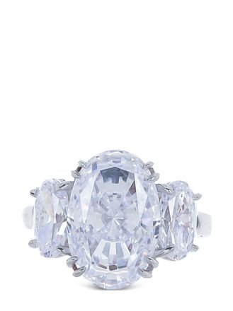 Fantasia bague ovale en or blanc 14ct - Argent