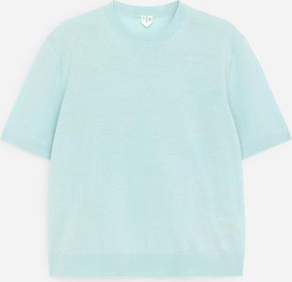 Arket Gestricktes T-Shirt Aus Merinowolle -T&uuml;rkis