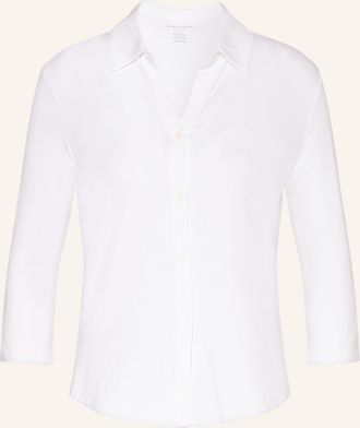 Majestic Filatures Majestic Filatures Cropped-Hemdbluse Mit 3/4-Arm weiss