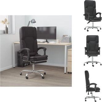 vidaXL B&uuml;rostuhl mit Massagefunktion Schwarz Kunstleder - Massierender B&uuml;rostuhl - Ergonomischer B&uuml;rostuhl - Schreibtischstuhl - Gamingstuhl