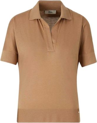 Herno Femme, Tops, Brun, Taille: 42 FR Cotton-blend Polo