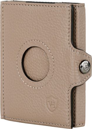 Von Heesen Airtag Slim Wallet mit XL M&uuml;nzfach & RFID-Schutz - Airtag Portmonee Herren klein aus echtem Leder - Mini Geldb&ouml;rse - Kreditkartenetui Kartenetui - Por