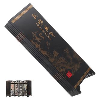 Hemobllo Kleiner Faltbarer Tischparavent Chinesischer Antiker Kleiner Raumteiler mit Glatter Oberfl&auml;che Verschlei&szlig;festes Nationales Kunsthandwerk f&uuml;r Wohn und 