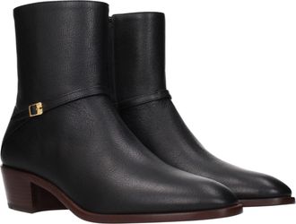 Valentino Garavani Leather Ankle Boot - Black