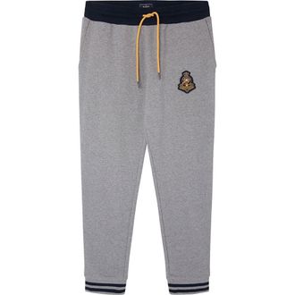 Hackett Mens Heritage Tipped Jgr Casual Pants, Grey Marl, L