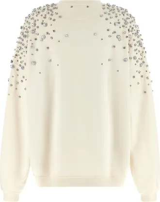 Golden Goose Crystal-Embellished Sweatshirt - Cream