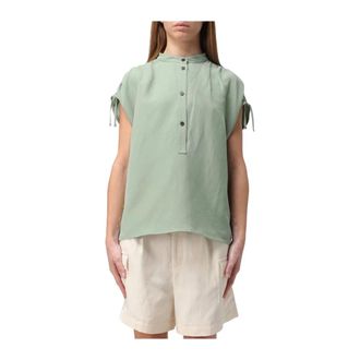 Woolrich &Auml;rmelloses Hemd mit Karomuster - - Tops - Damen - Gr&uuml;n - XS