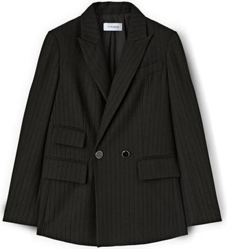 Motivi Femme, Vestes, Noir, Taille: 42 FR Veste Tailleur Crois&eacute; &agrave; Rayures