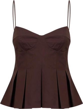 Clea haut pliss&eacute; Iris - Marron
