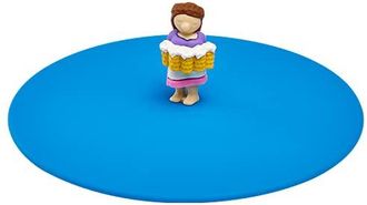 Lurch 210881 Mein Deckel Biergarten Marie Maß, Glasabdeckung aus 100% BPA-freiem Premium-Platin-Silikon, Ø10,5cm, Bayern Blau