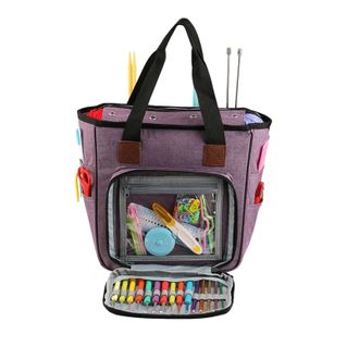 Generic Strick-Einkaufstasche, Garn-Aufbewahrungstasche for Stricknadeln, H&auml;kelnadeln und N&auml;hzubeh&ouml;r, DIY-N&auml;hset-Tasche for Mama(Purple Color)