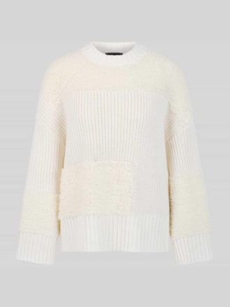 Marc Cain Pullover mit Boucl&eacute;-Eins&auml;tzen Modell SPORTS E