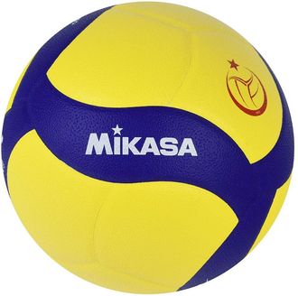Mikasa Unisex - Erwachsene V320W B&auml;lle (Pucks, Kugeln), Blau/Gelb, 5