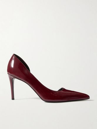 Khaite Escarpins En Cuir Verni Jett - Rouge