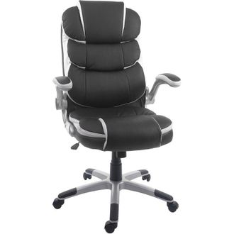 Hhg Bürostuhl 507, Schreibtischstuhl Chefsessel Drehstuhl, Kunstleder schwarz