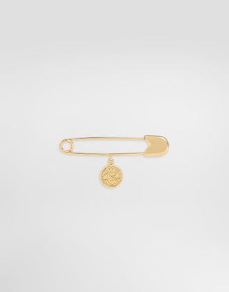 Dolce & Gabbana Sicherheitsnadel Mit Anh&auml;nger - Mann Bijoux Gold Metall Pz