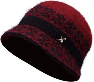 Generic Bonnet Femme Hiver Bonnet Femme Chapeau Femme Hiver Confortable Classique - Bonnet Maman Hiver, Laine Doubl&eacute;e Polaire, Chaud et Confortable pour Journ