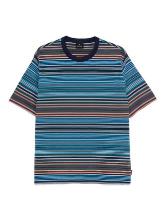 Paul Smith polo à rayures multiples - 45 COBALT BLUE
