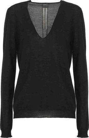 Rick Owens V-Pullover - Schwarz