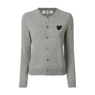 Comme Des Gar&ccedil;ons Wollherz Cardigan - - Knitwear - Damen - Grau - L
