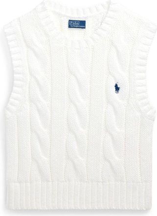 Polo Ralph Lauren Damen Baumwollpullunder mit Zopfstrickmuster