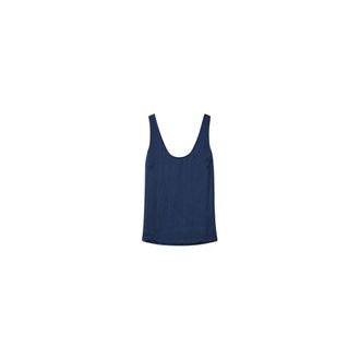 Twinset Top in Raso Martellato - - Tops - Damen - Blau - 2XL
