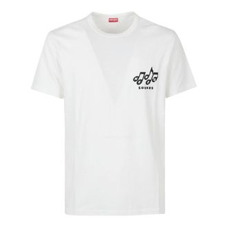 Kenzo Sounds T-Shirt mit Stickerei - - Tops - Herren - Wei&szlig; - L
