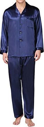 AlltheMen Homme Ensemble de Pyjama Long, Vêtement de Nuit Confortable à Motif Imprimé, 2Pcs Sleepwear Haut et Bas Type 7 L