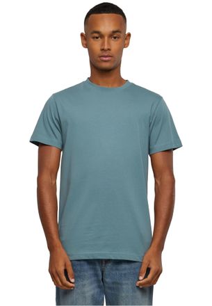 Build Your Brand Herren T-Shirt Round Neck, Männer Basic T-Shirt mit Rundhalsausschnit, Regular Fit, Baumwolle, Dustyblue, XXL